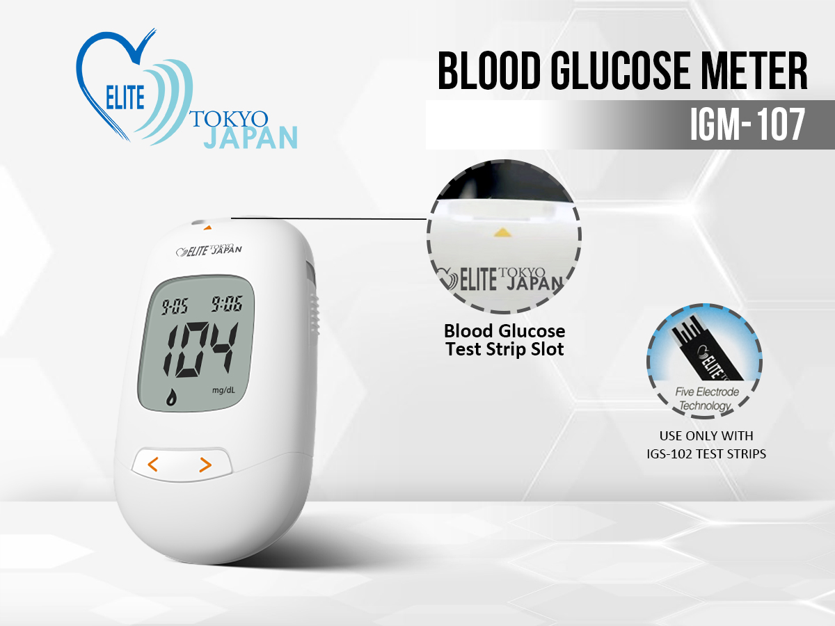 Elite Tokyo Japan Blood Glucose Meter Glucometer IGM107 With 2 Box of ...