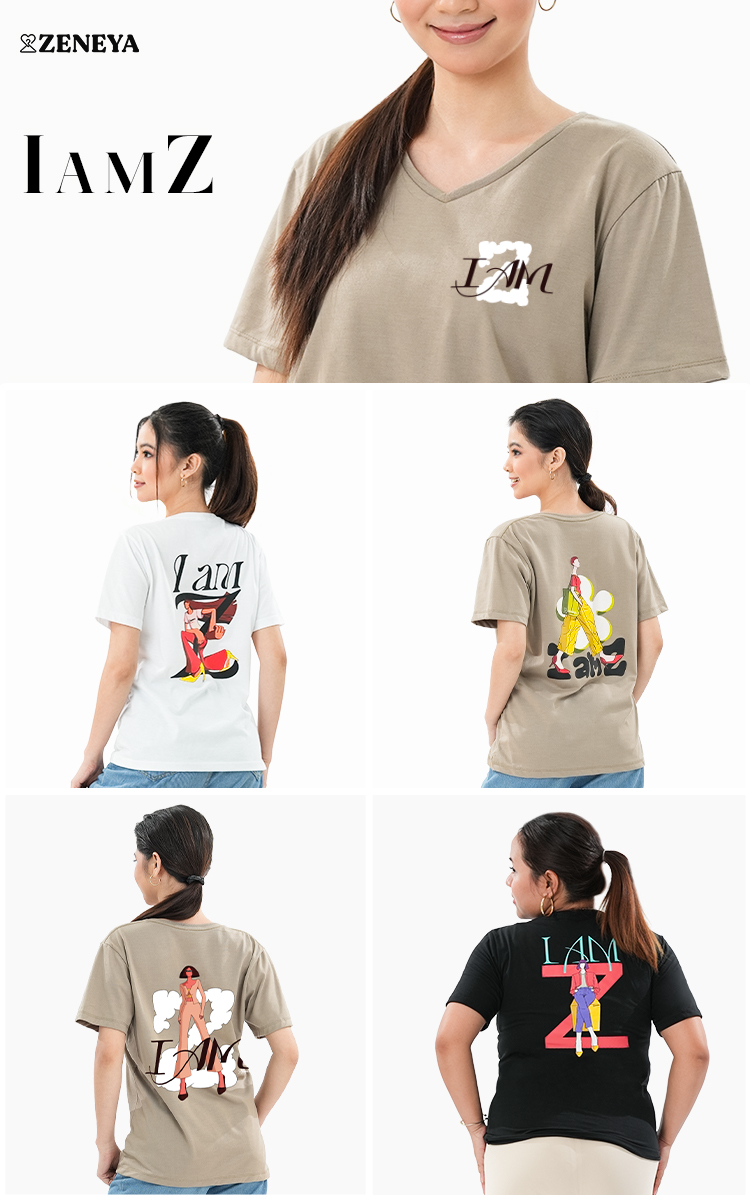 Zeneya I Am Z V Neck Shirt T Shirt Tshirt For Women Collection Top Tops ...
