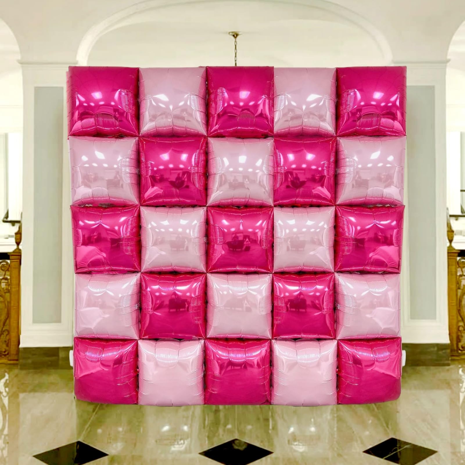 47*47CM Square Foil Balloons Wall Double Sided Party Background ...