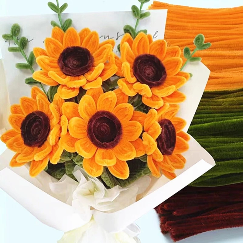 100Pcs DIY Fuzzy Multicolour Fuzzy Wire Twisted Stick Craft Flower ... 100Pcs DIY Fuzzy Multicolour Fuzzy Wire Twisted Stick Craft Flower ...