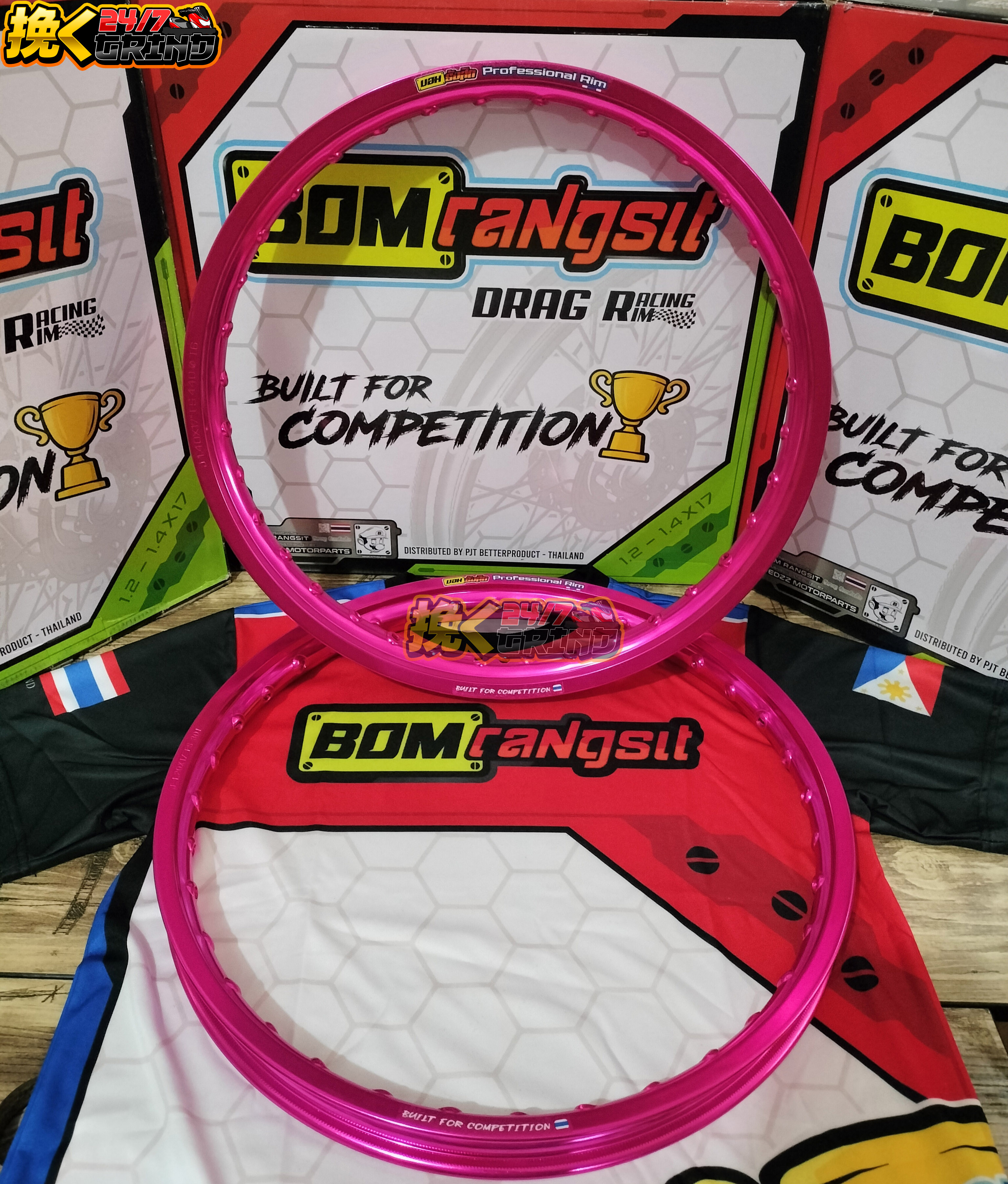 Bom Rangsit Professional Rims 17s 1.2 x 1.4 Dual Sided Rim Alloy ...