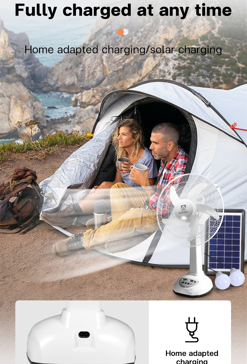 ASL Solar electric fan Rechargeable solar fan with panel solar ...