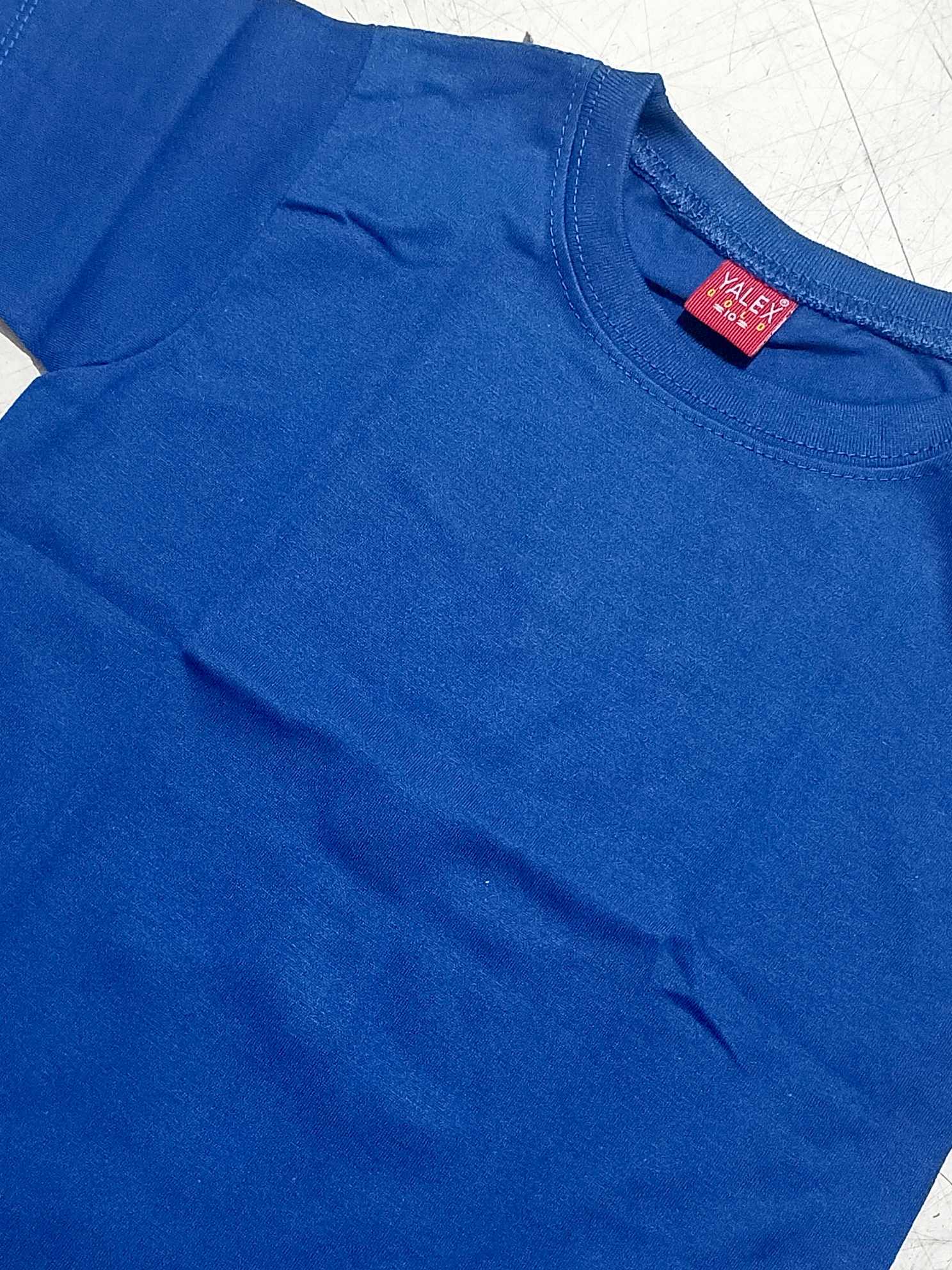 Yalex Plain T-Shirts in ROYAL BLUE Cotton with Red Label and Ziplock ...