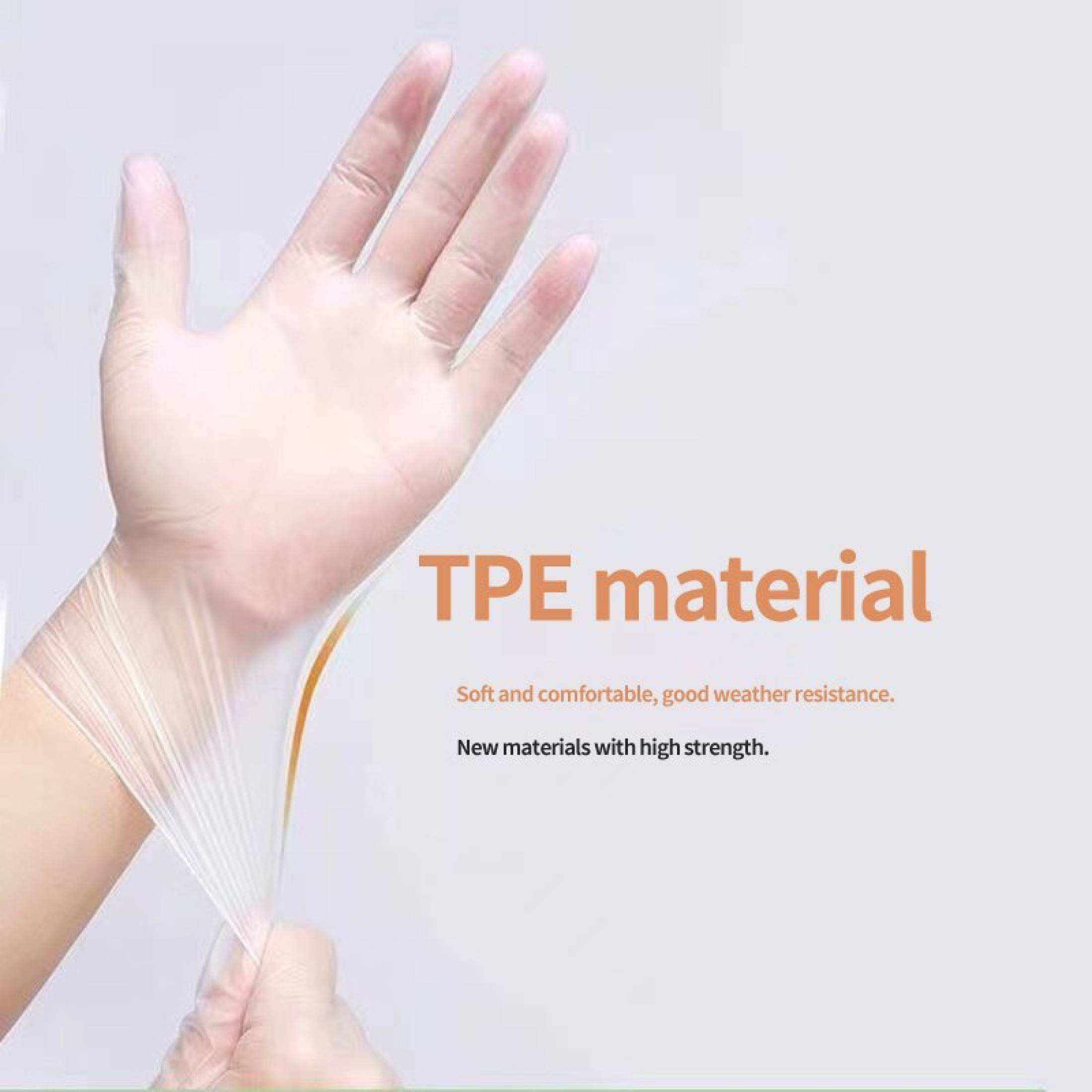 100pcs/box 300pcs Disposable Latex TPE Food Grade Gloves Kitchenware ...