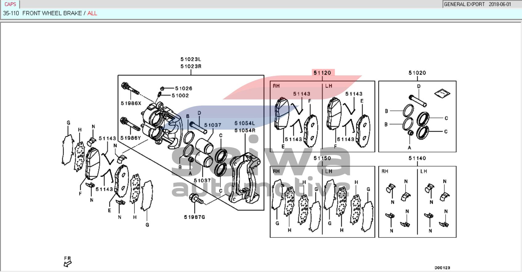 [2016 - 2023] Mitsubishi Montero Brake Pads, Front - [2019 - 2022 GLS ...