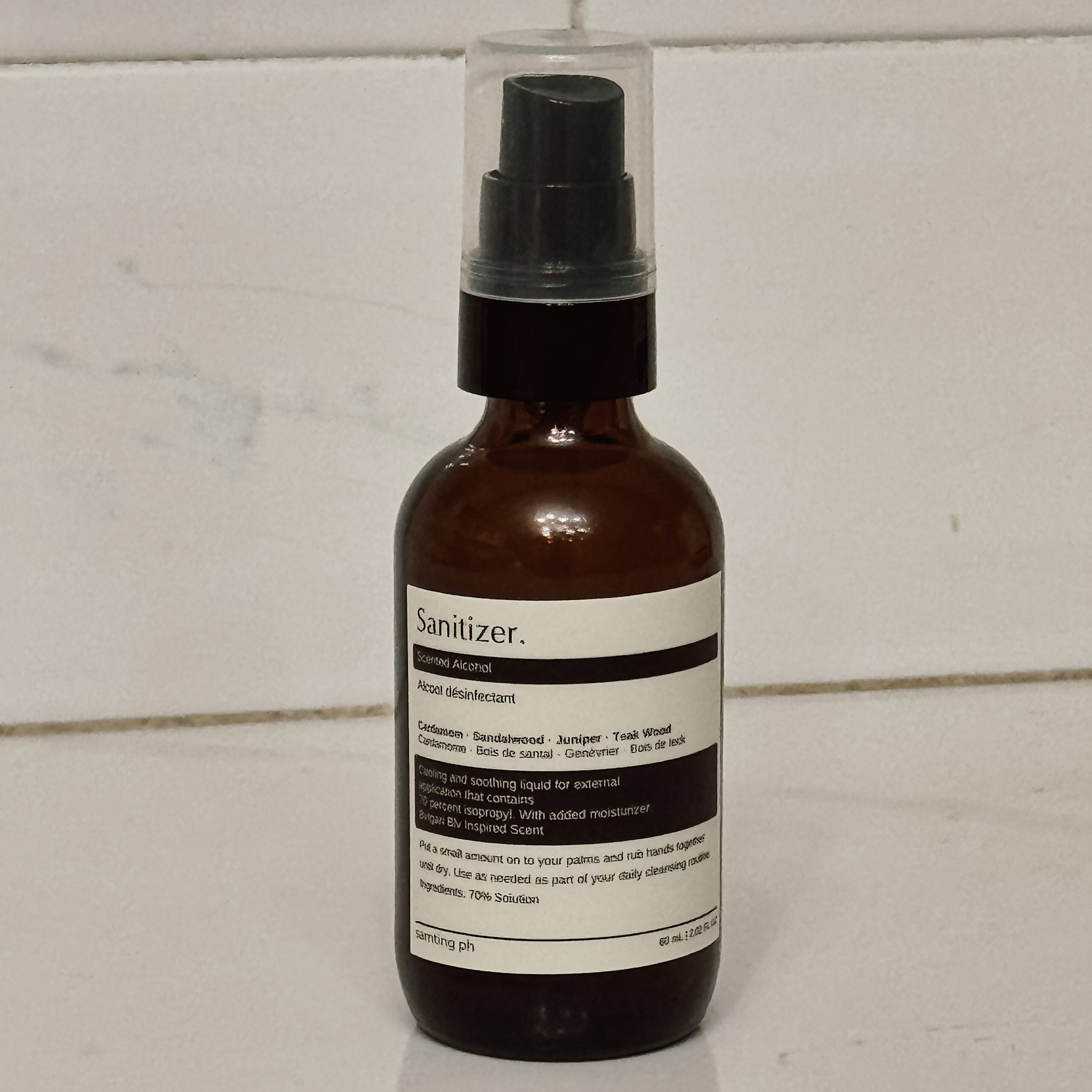 SAMTING PH Premium Scented Sanitizer in 60ml Amber Glass | Shopee ...