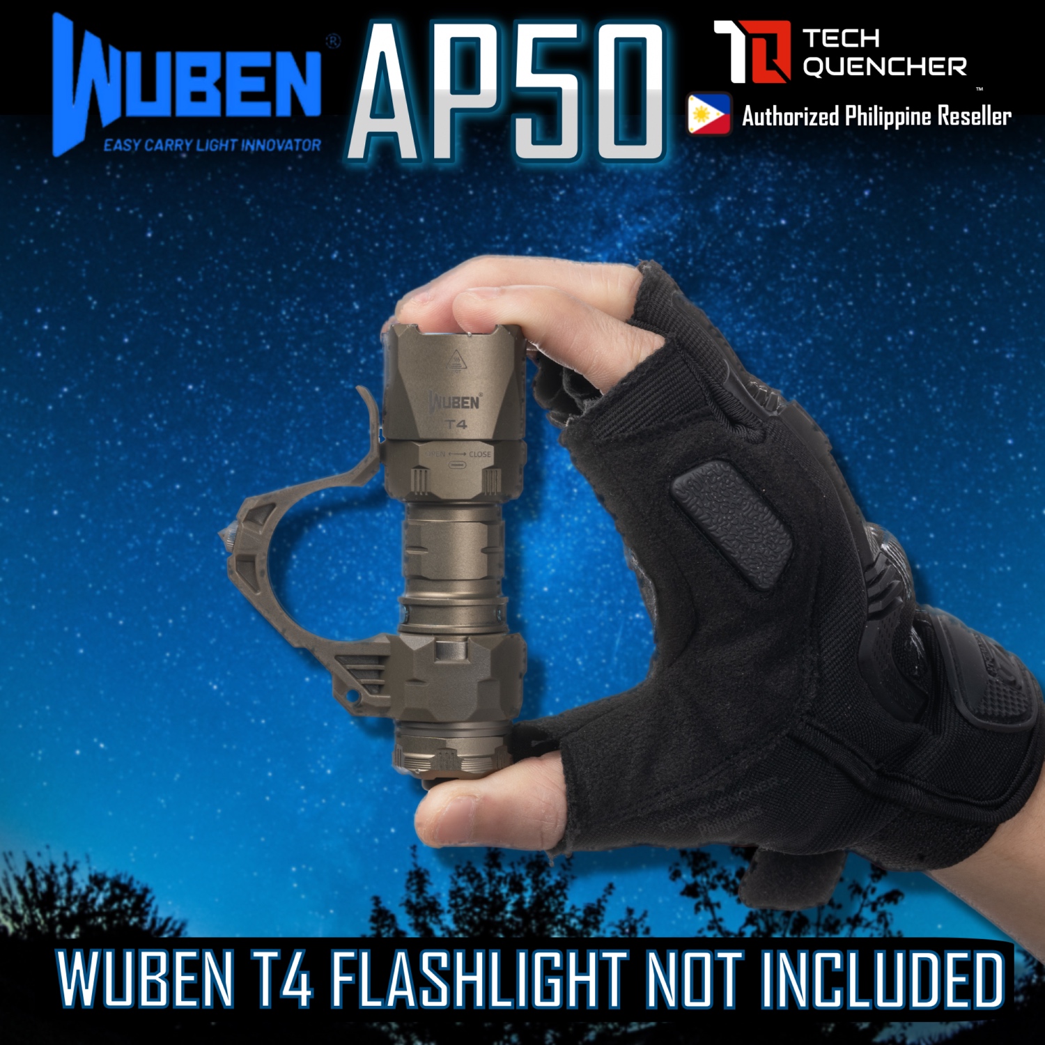 Wuben AP50 Flashlight Ring For T4 Flashlight | Shopee Philippines