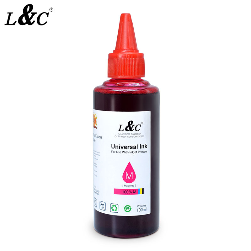L&C Dye Ink UV Ink 100ml 4 Colors Universal Dye Ink for Inkjet Printers ...