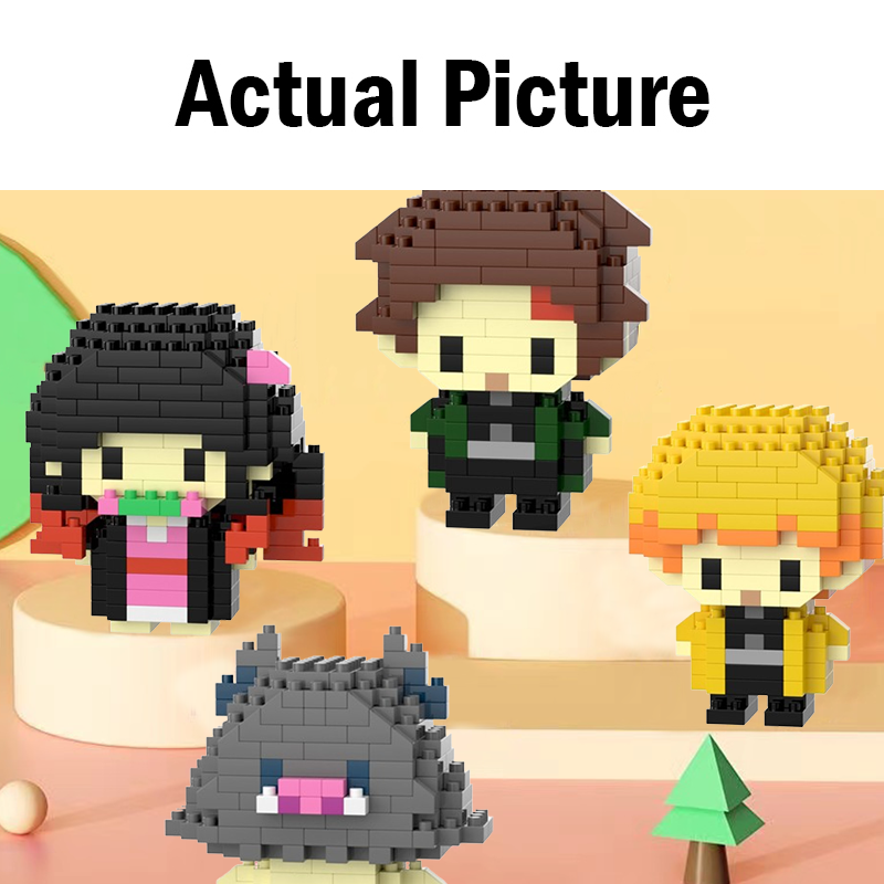 【DUZ】Demon Slayer Building Blocks Small Particles Cartoon Anime ...