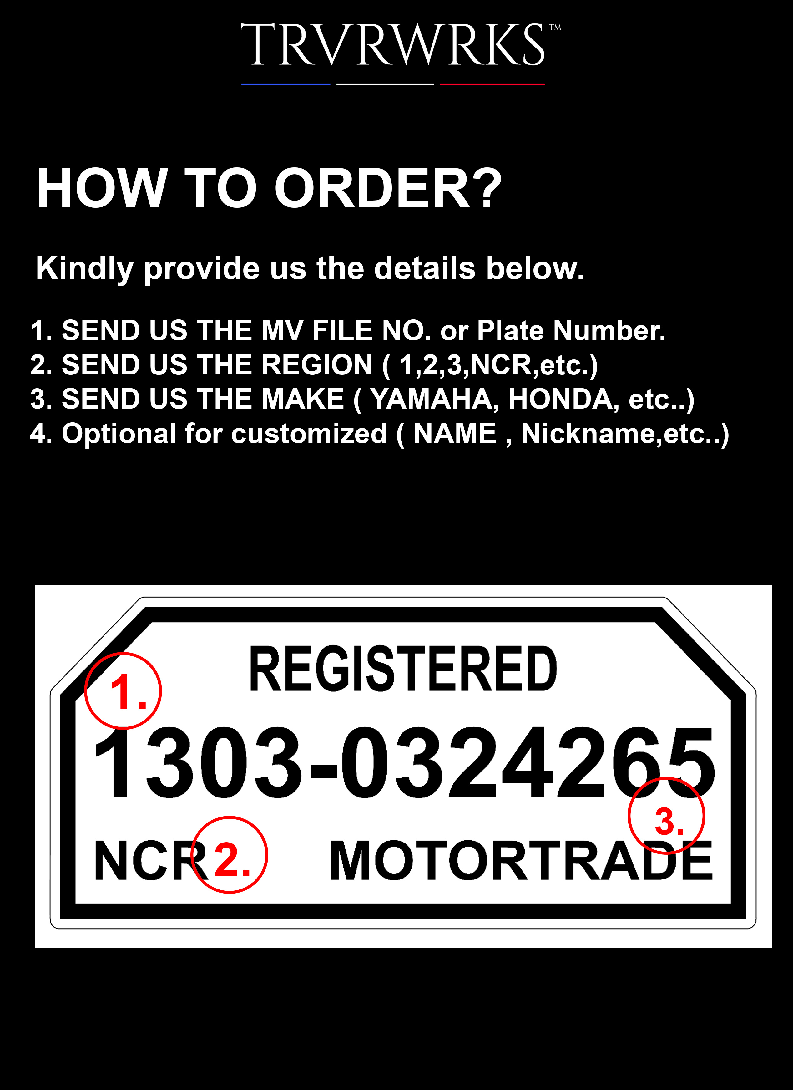 Temporary Plate for Motorcycle ( For registration Plate , Acrylic Plate ...