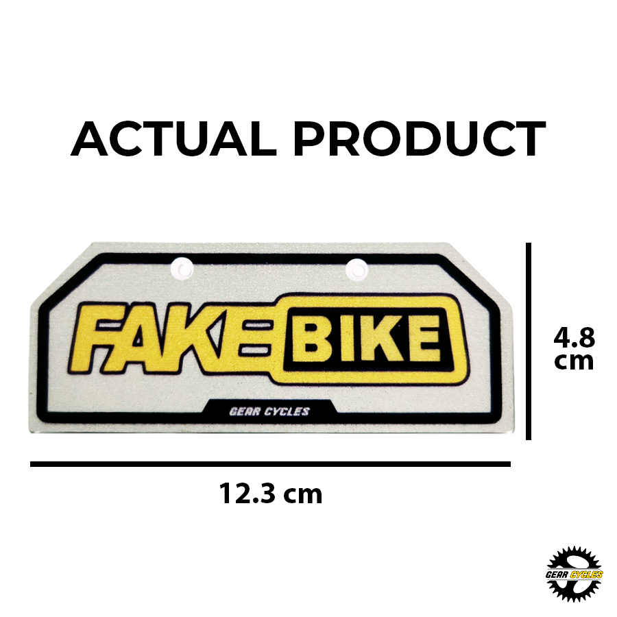 Gear Cycles Bike Plate Acrylic Reflectorized Waterproof Mountain Road ...
