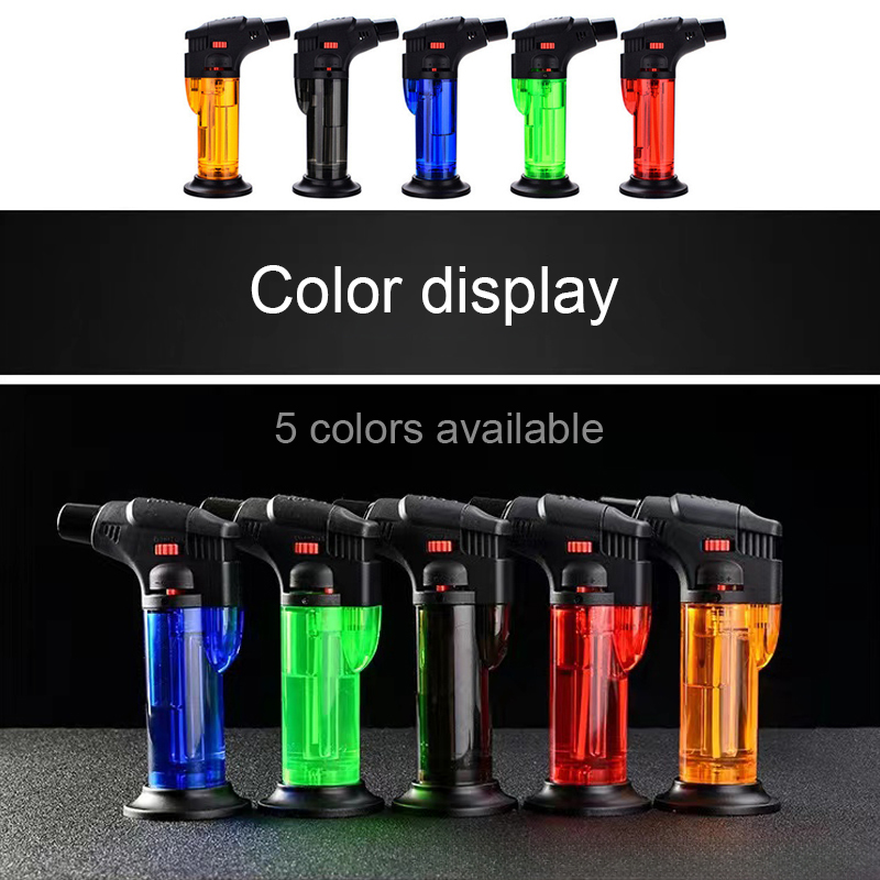 Plastic Type Windproof Direct Igniter Cigar Lighter Baking Flame Spray ...
