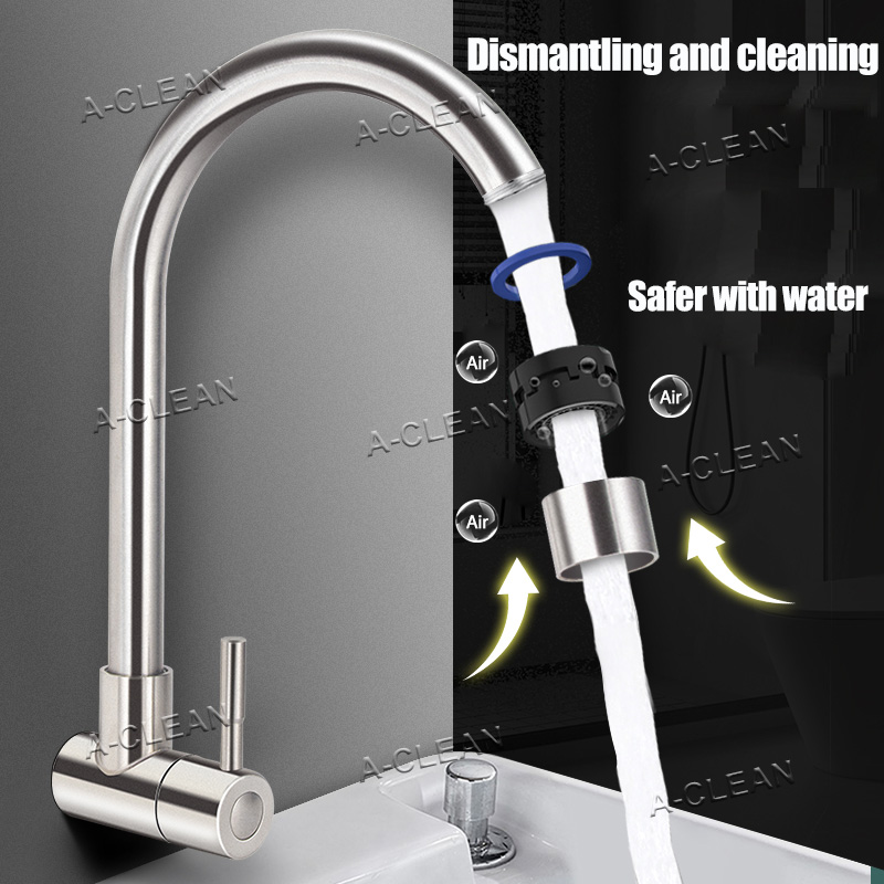 kitchen faucets for sink High Quality 360° Cold Tap Kitchen Faucet Wall ...