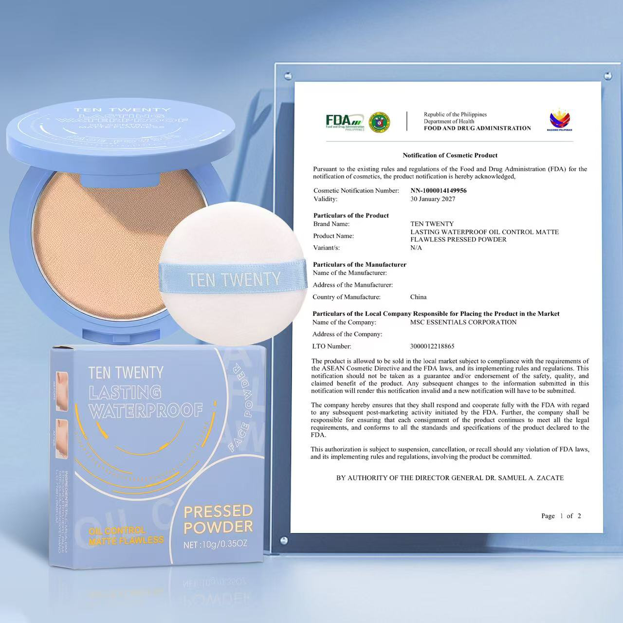 Oil Control Matte Face Powder Long Lasting Flawless Setting Powder Face ...