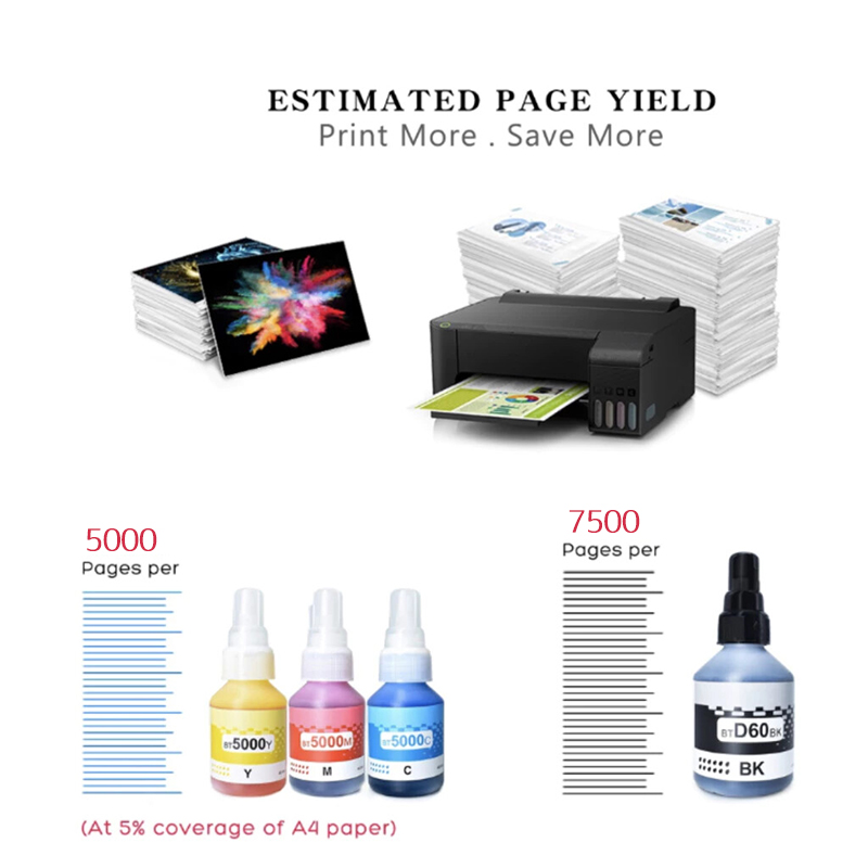 BUY 4 GET 1 Brother Ink BTD60 BT6000 BT5000 Compatible For Brother DCP ...