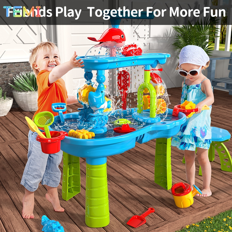 Waterfall Water Toy for Kids Playing Table Swimming Pool Sand Playing ...