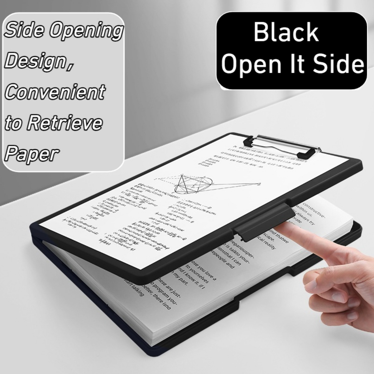 Long Clipboard With File Box 2 in 1 Writing Board Clamp File Storage ...