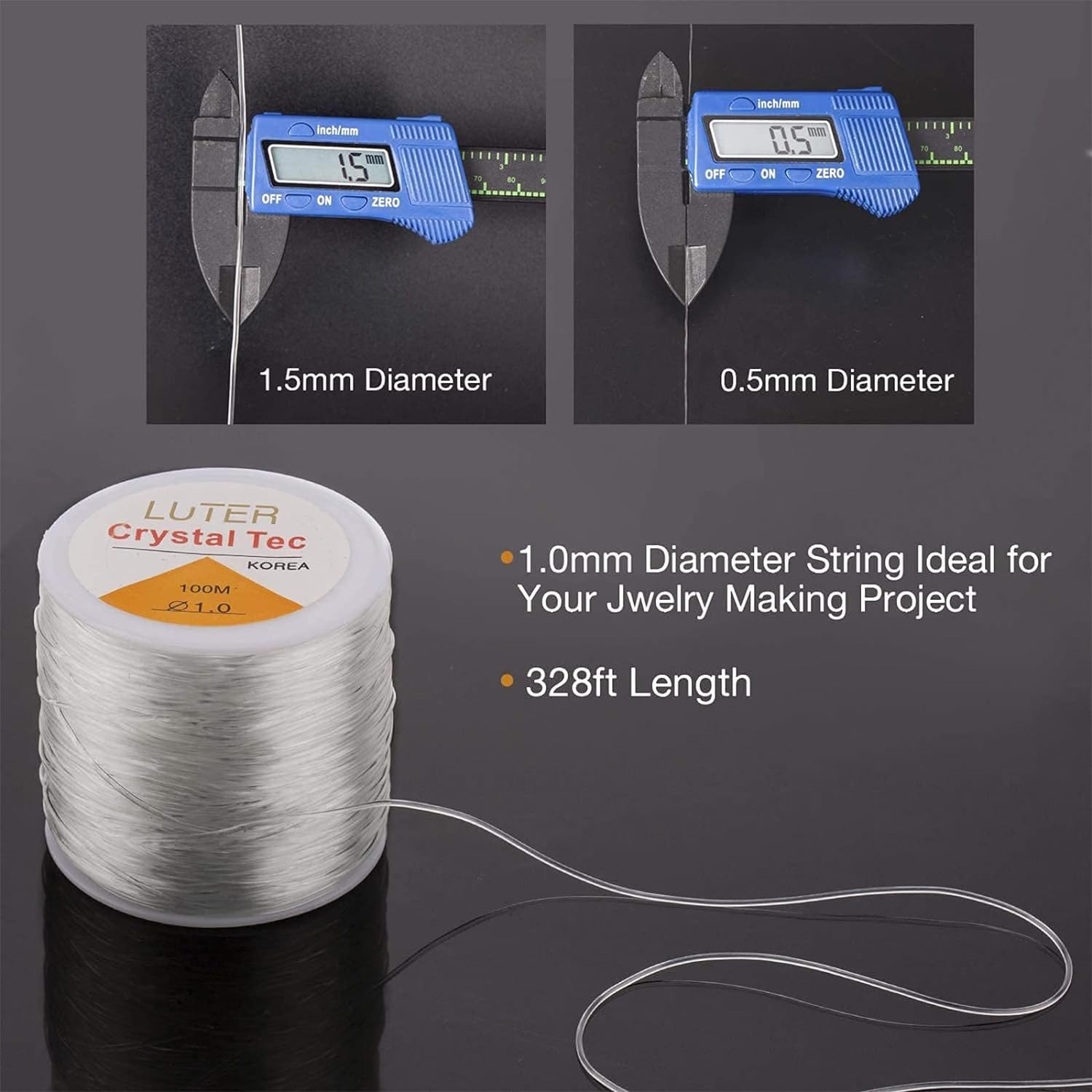 Strong Elastic Crystal Beading Thread Cord Jewelry Making Necklace ...