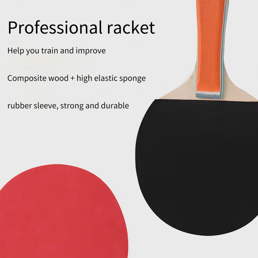 Table tennis racket Set two table tennis rackets with double-sided ...