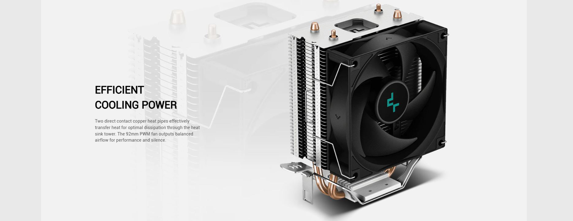 Deepcool CPU Cooler Fan Gammaxx AG200 Single Tower Hydro Bearing Black ...