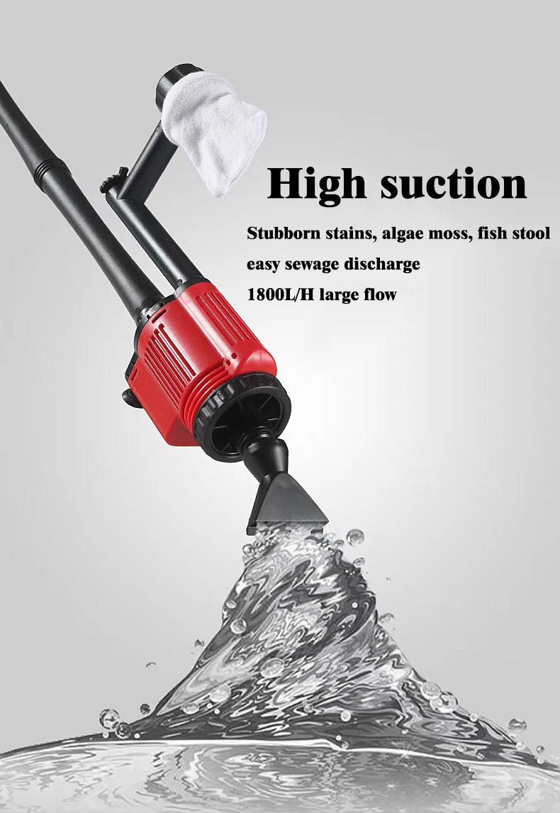 28W Electric Aquarium Water Change Pump Cleaning Tools Water Changer ...