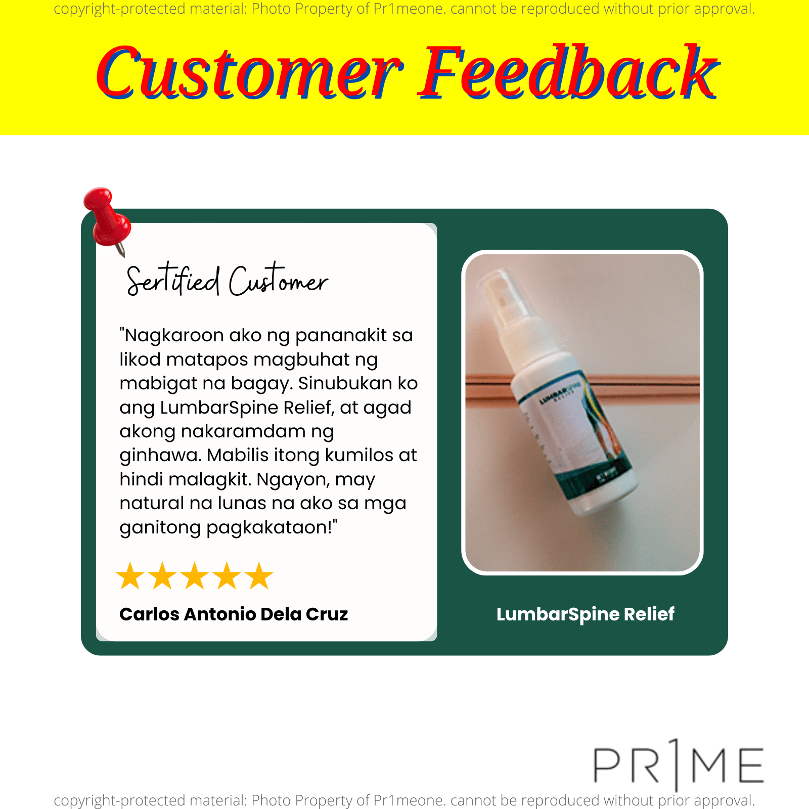 Lumbar Spine Relief Spray Original for Instant Pain Relief l Relieves ...