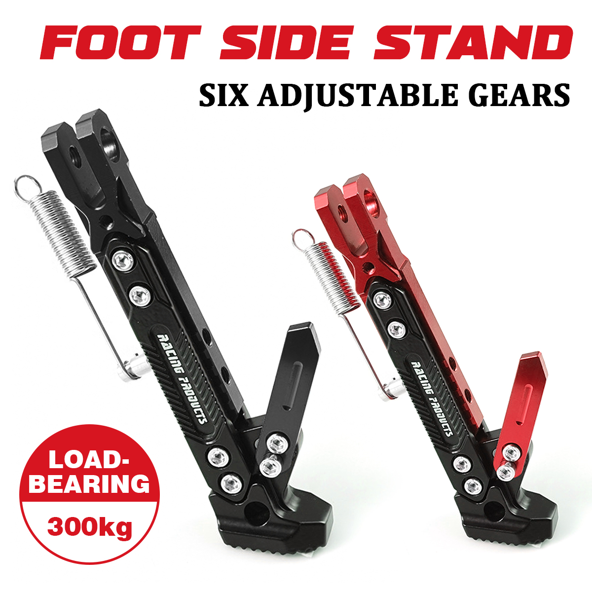 【COD】Motorcycle Side Stand Universal Adjustable Foot Side Support Stand ...