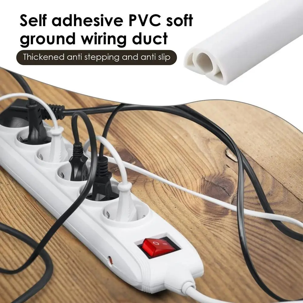 Pvc Floor Wire Protection Bar Rubber Wire Storage Slot Wire Cover ...