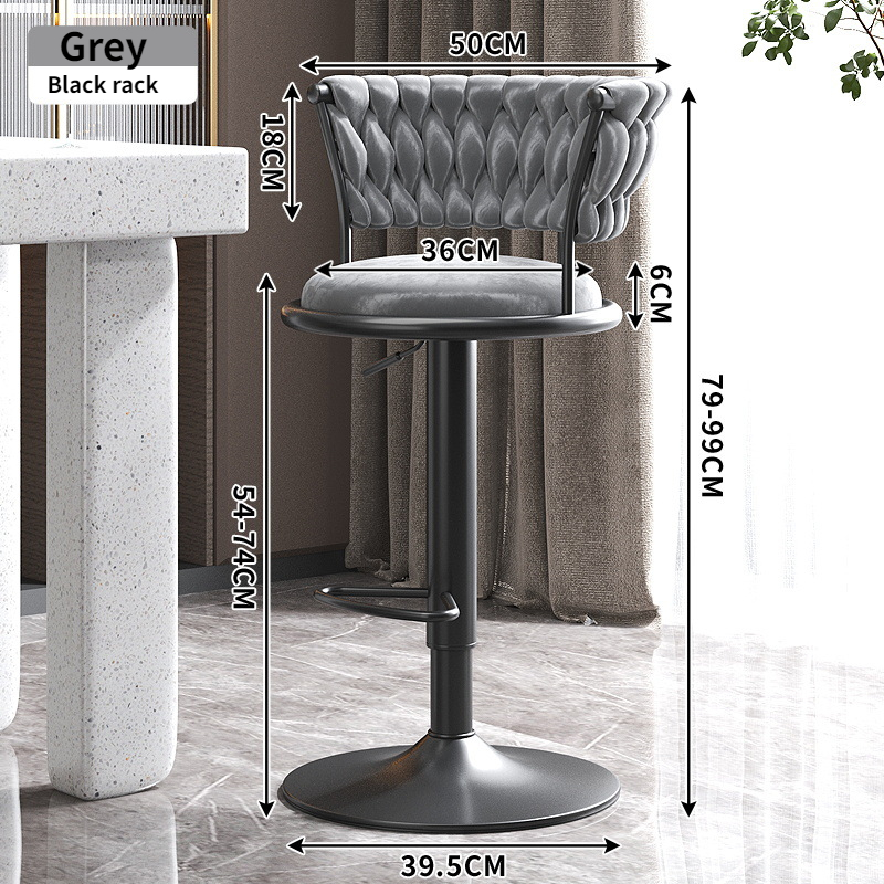 Nordic Fashion Light Luxury Rotating Lifting Bar Chair Liftable ...