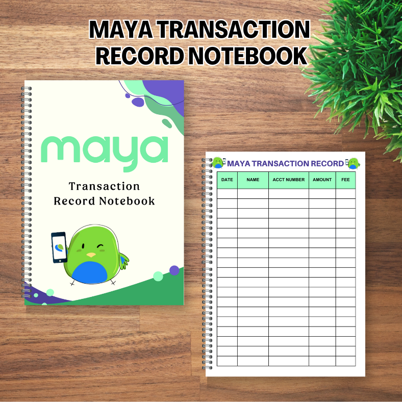 JM Creatink Maya / Paymaya Transaction Record Notebook Wire Bind 80 ...