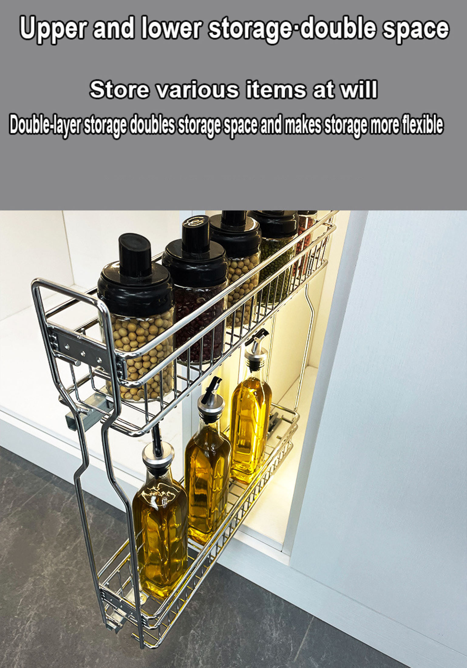 Condiments Pull out basket 2-3 layer 304 stainless | Shopee Philippines