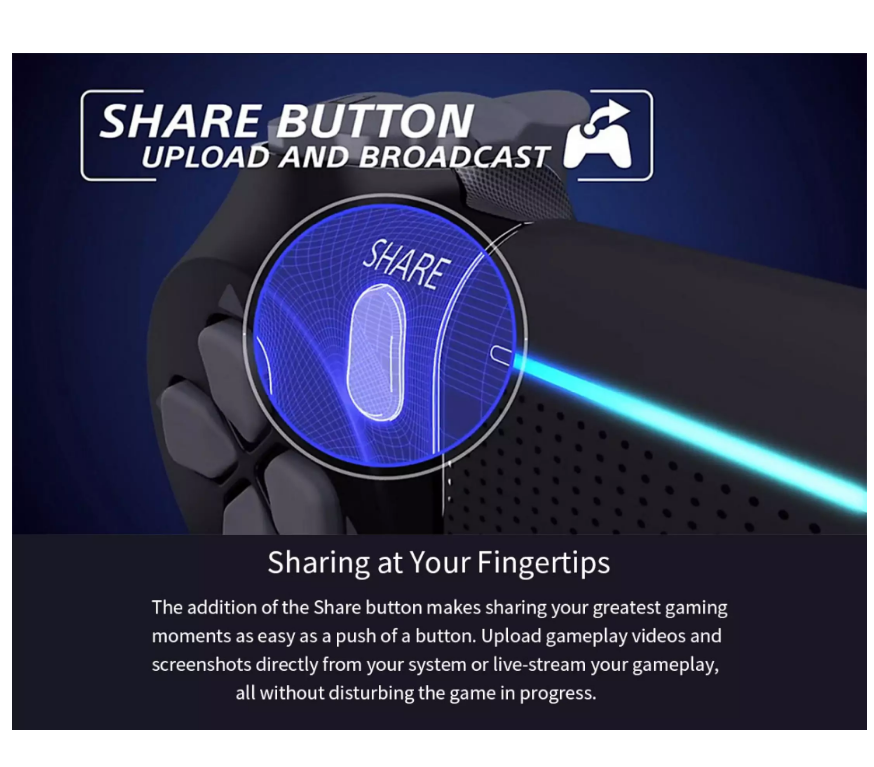 Ovleng Twin Double Motor Vibration Wireless Game Controller for P4 ...