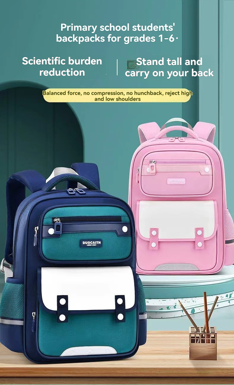 High Quality School Bag For Kids Girl And Boy Color Matching Backpack ...