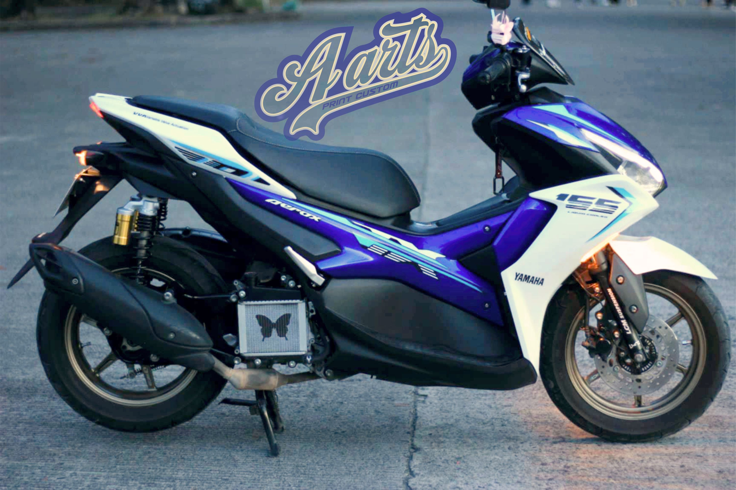 Aerox 155 v2 Indo White Cyan Blue Sticker Decals | Shopee Philippines