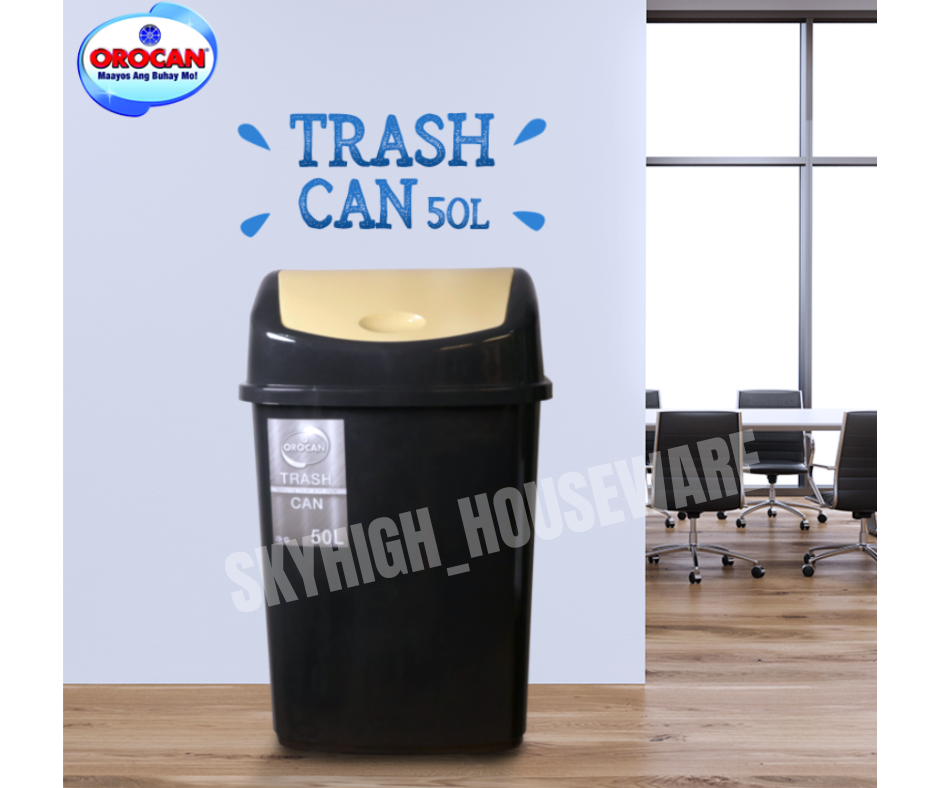 50L Orocan Trashcan Swing Cover / Trash Can / Waste Disposal (RANDOM ...