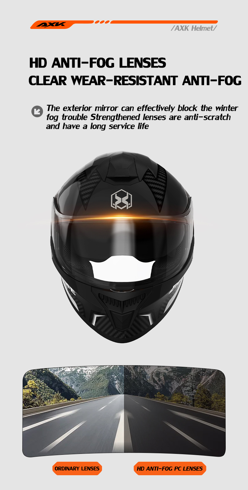 AXK 2in1Modular helmet 5XHD with ICC Motorcycle modular helmet Full ...