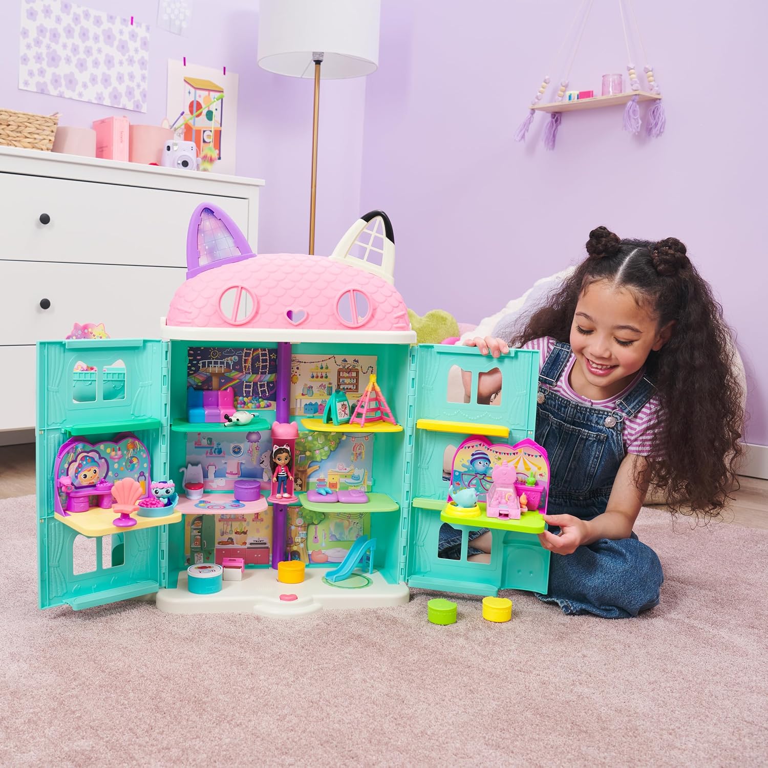 BUNDLE - Gabby’s Dollhouse MerCat’s Spa Room Playset & Kitty Narwhal’s ...