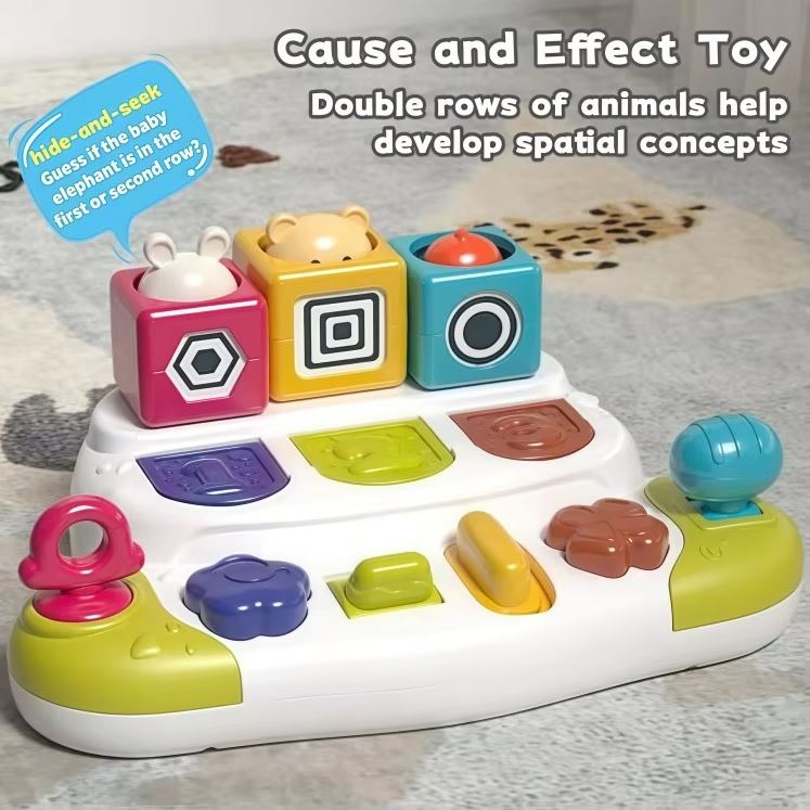 ANIMAL POP UP TOY Kids Color Miss Rachel Baby Early Motor Skills ...