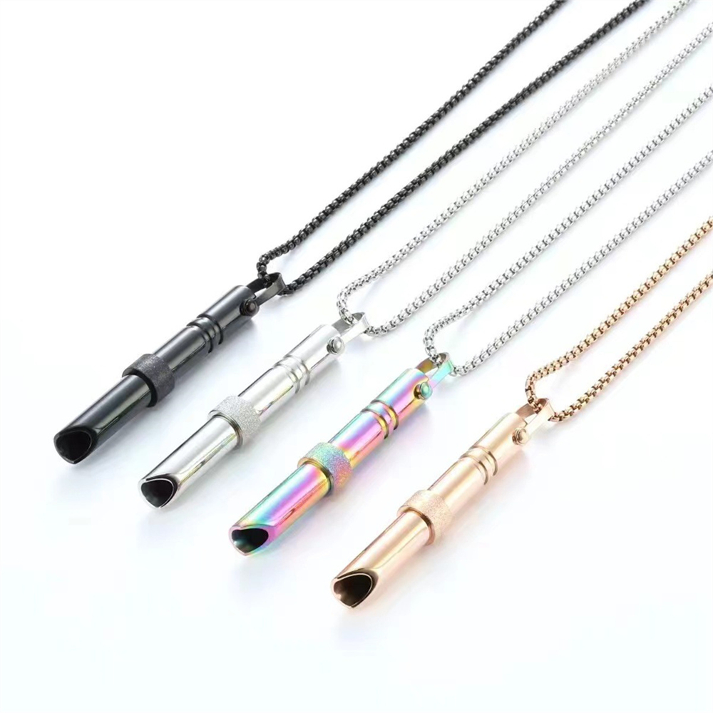 Breathlace Necklace - Quit Smoking Tool, Stress Relief Whistle Jewelry ...