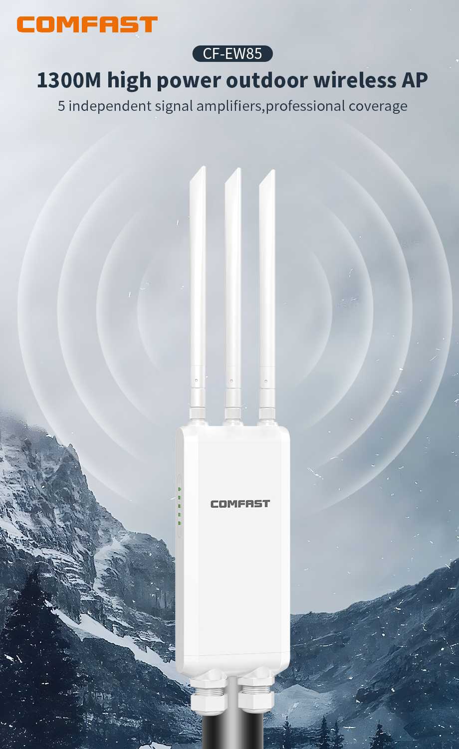 COMFAST EW81/EW85 300Mbps AP OUTDOOR AP With Vlan 2*Lan 2.4Ghz Wireless ...