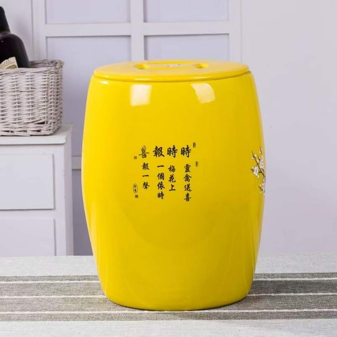 ceramic rice container kitchen food storage rice keeper jar with cover ...