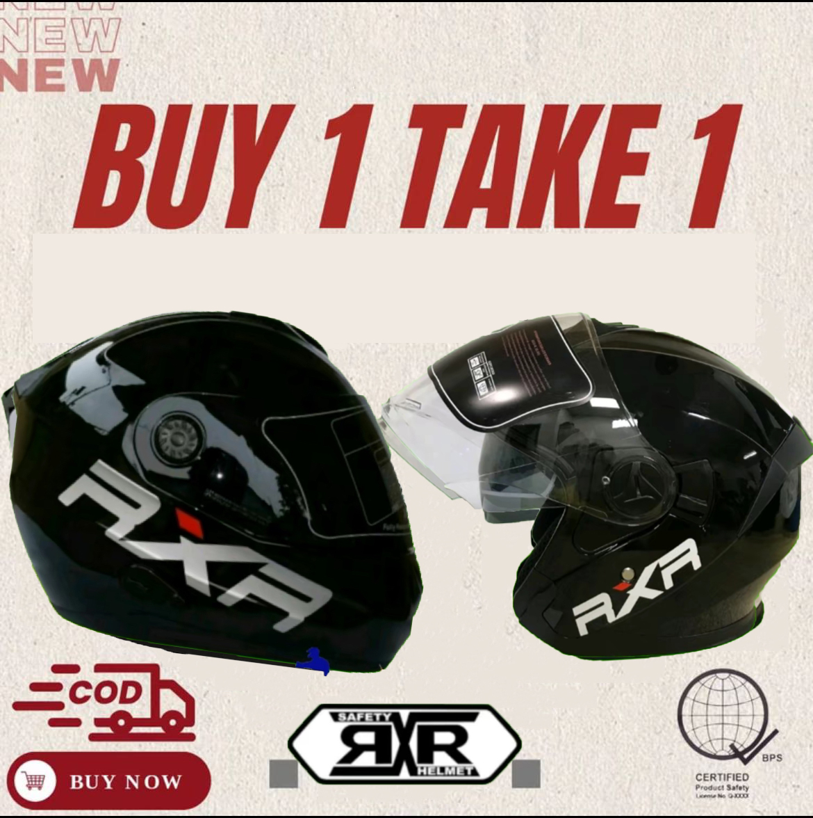 【Buy 1 Take 1】 Full Face helmet Half Face helmet RXR couple helmet Men ...