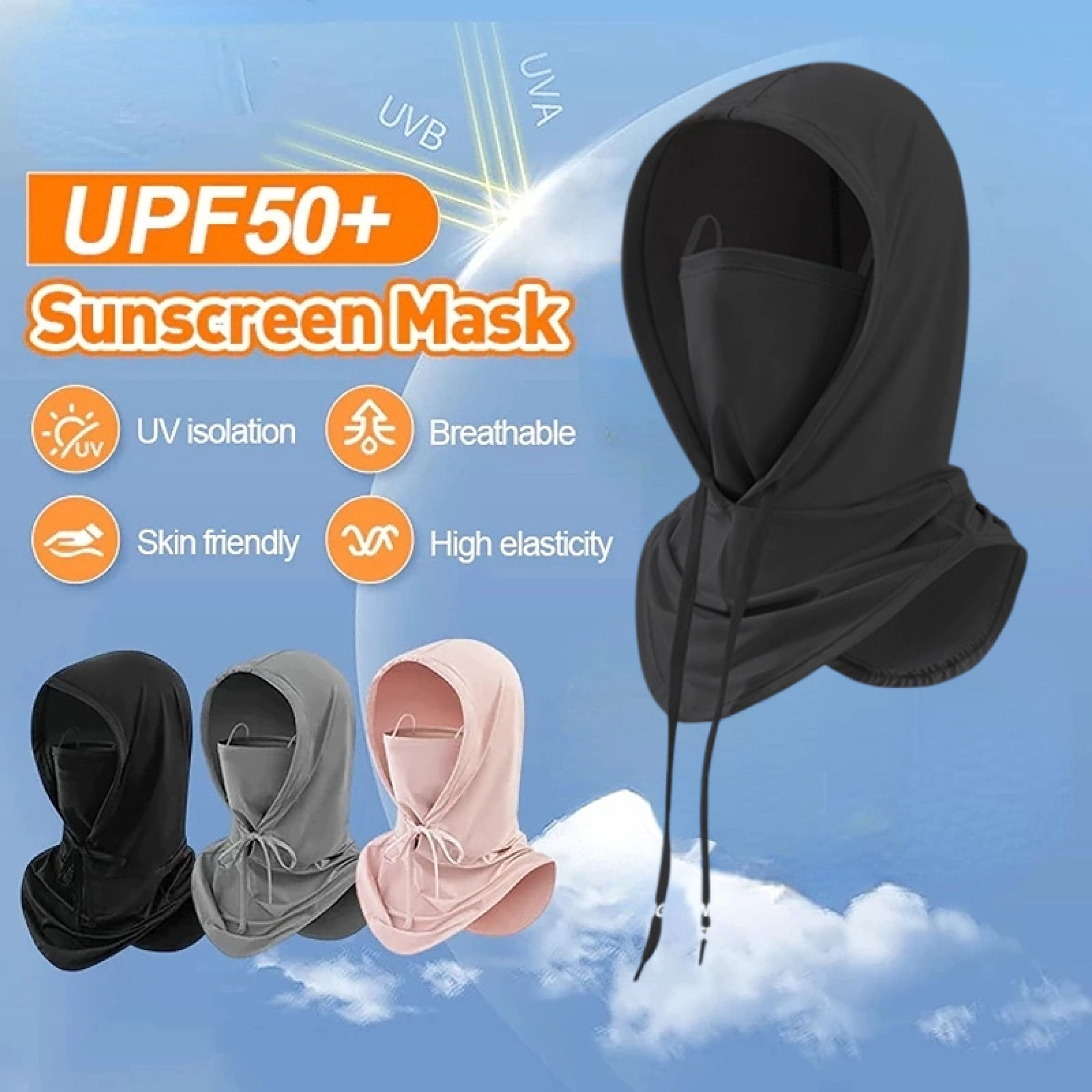 Ice Silk Sunscreen Cap Full Face UV Resistant Outdoor Sun Protection ...