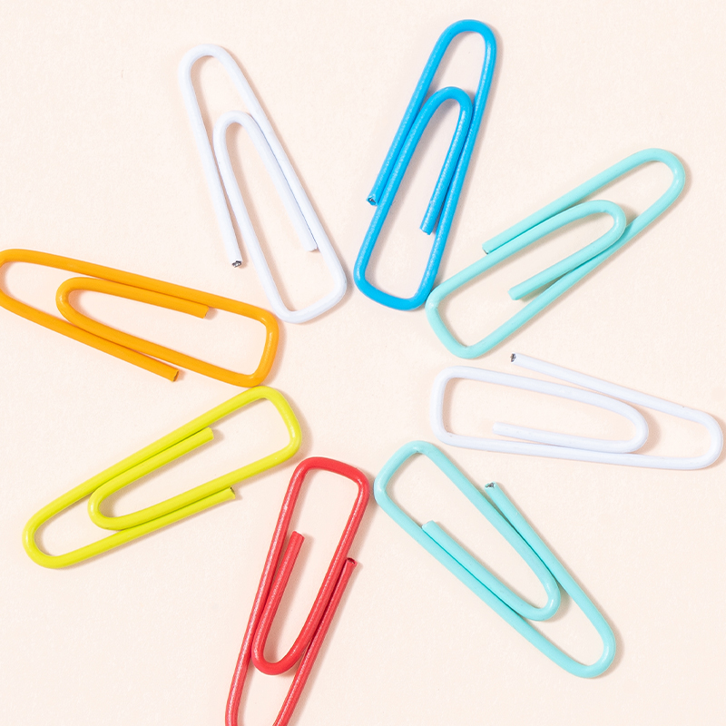 Deli 100Pcs 28mm Colored Paper Clips Boxed Triangle Paper Clip For ...