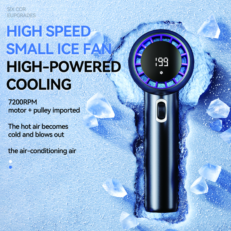 Xiaomi Mini Fan 6000mAh Handheld Turbo Portable Mute Rechargeable Speed ...