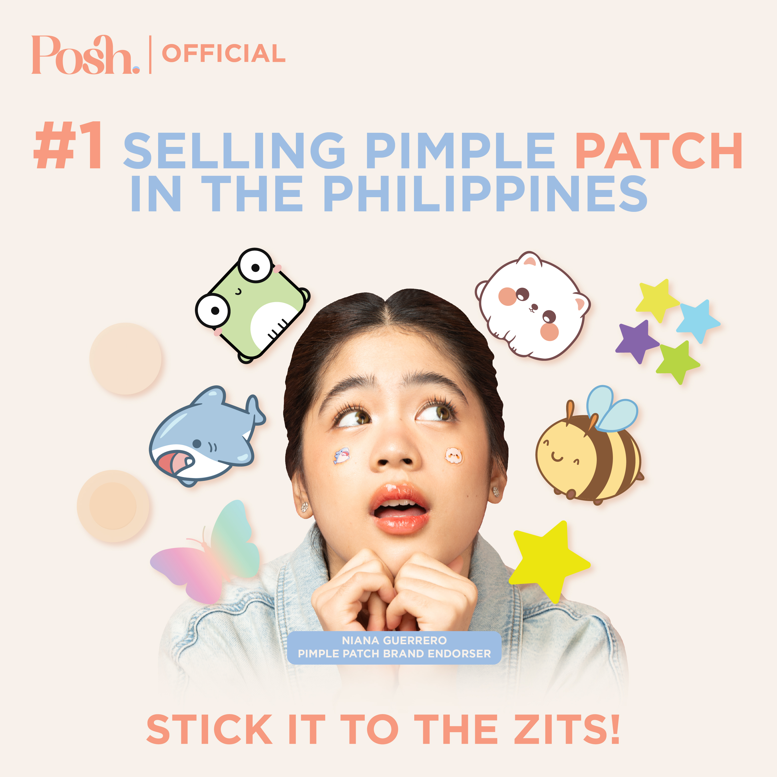 NIGHTTIME Posh Skin Pimple Patch 48pcs Ultra Thin Hydrocolloid Acne Spot Pimple Patches Tea Tree ...