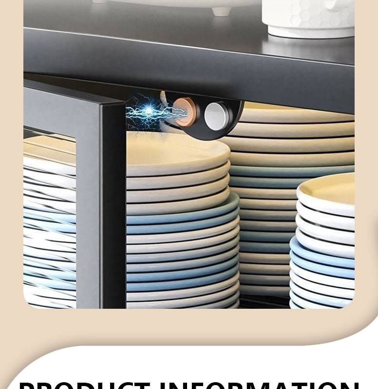 Kitchen Dish Cabinet Fully Enclosed Dustproof 2/3 Layer Bowl And Plate ...