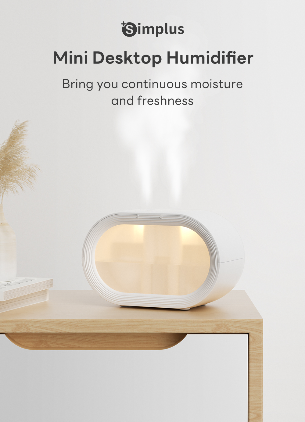 Simplus Humidifier Desktop Dual-Spray Humidifier with Ambient Light | Shopee Philippines