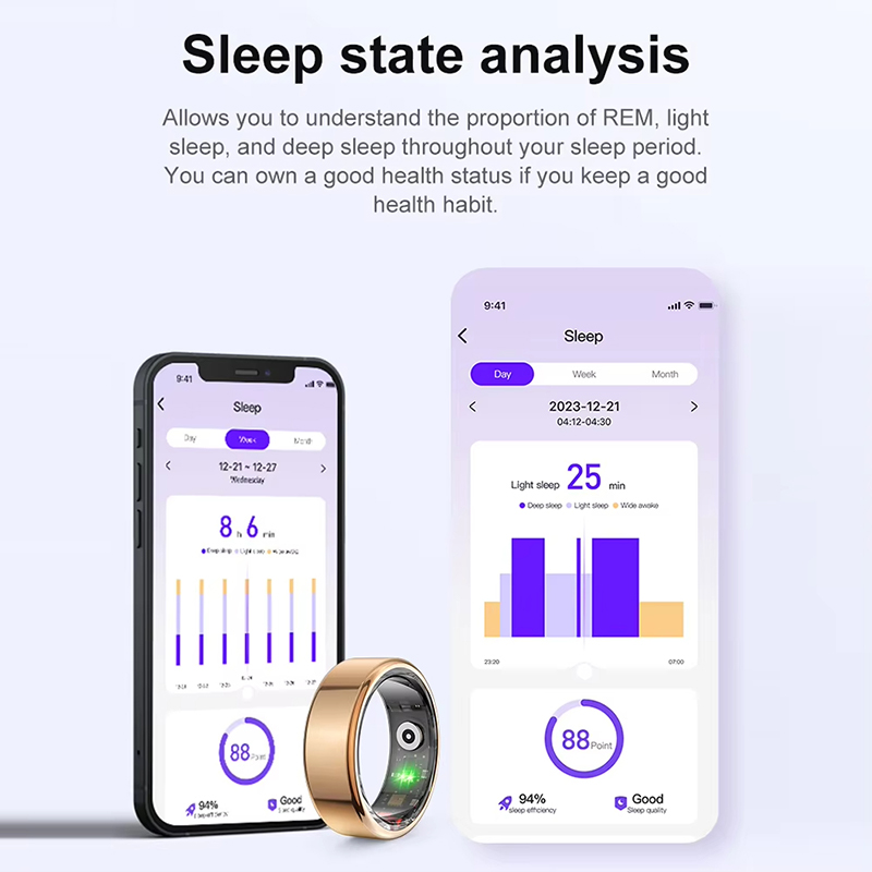 Smart ring engagement ring with GPS positioning heart rate monitoring ...