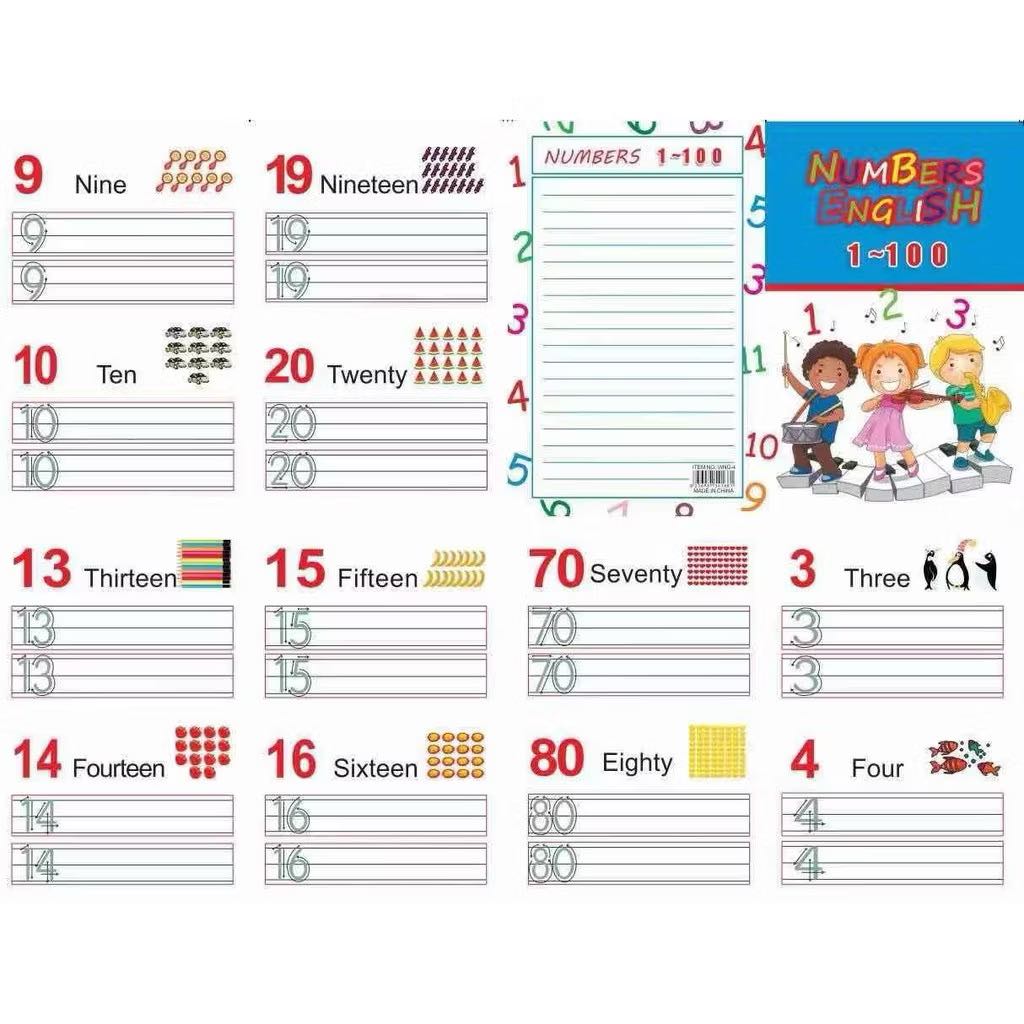 Wipe Write English Alphabet Number Writing Book | Shopee Philippines